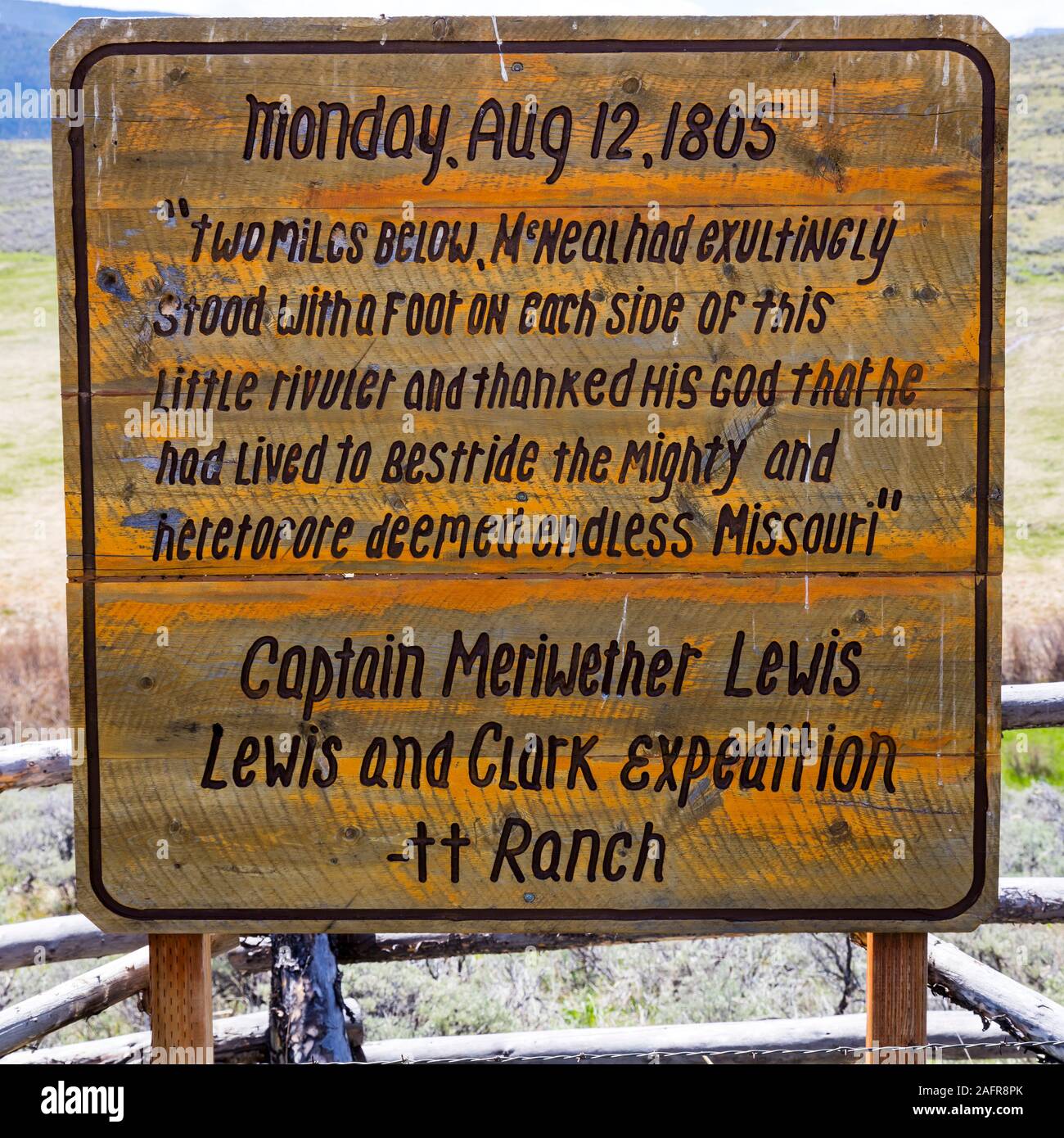 MAY 2019, USA - Road signs along the Lewis and Clark Expedition Trail ...