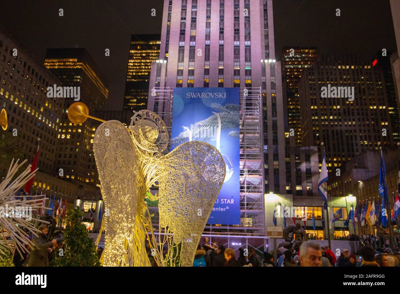 Christmas angel at Rockefeller Center in New York City , United States ...