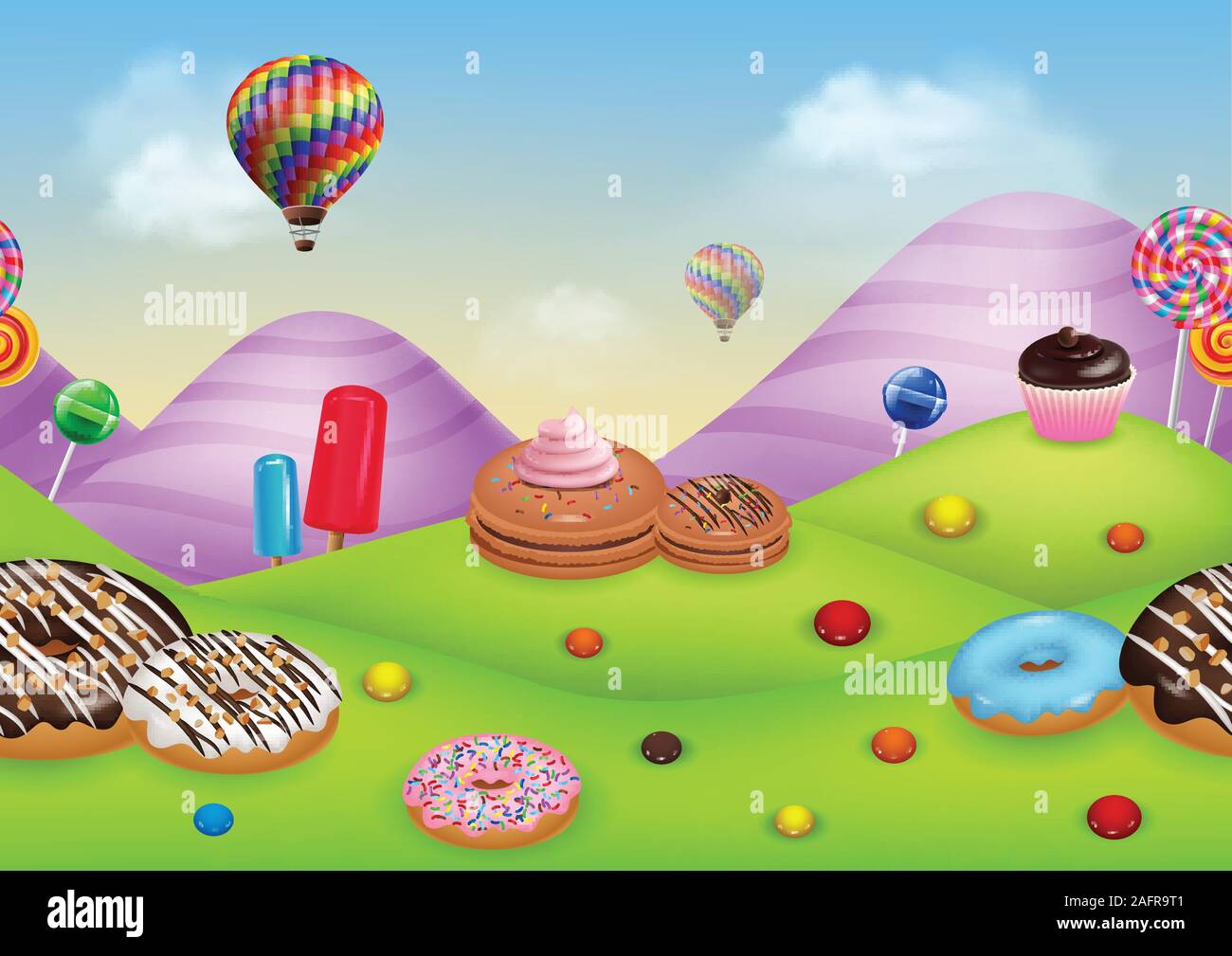 Candyland vector vectors hi-res stock photography and images - Alamy