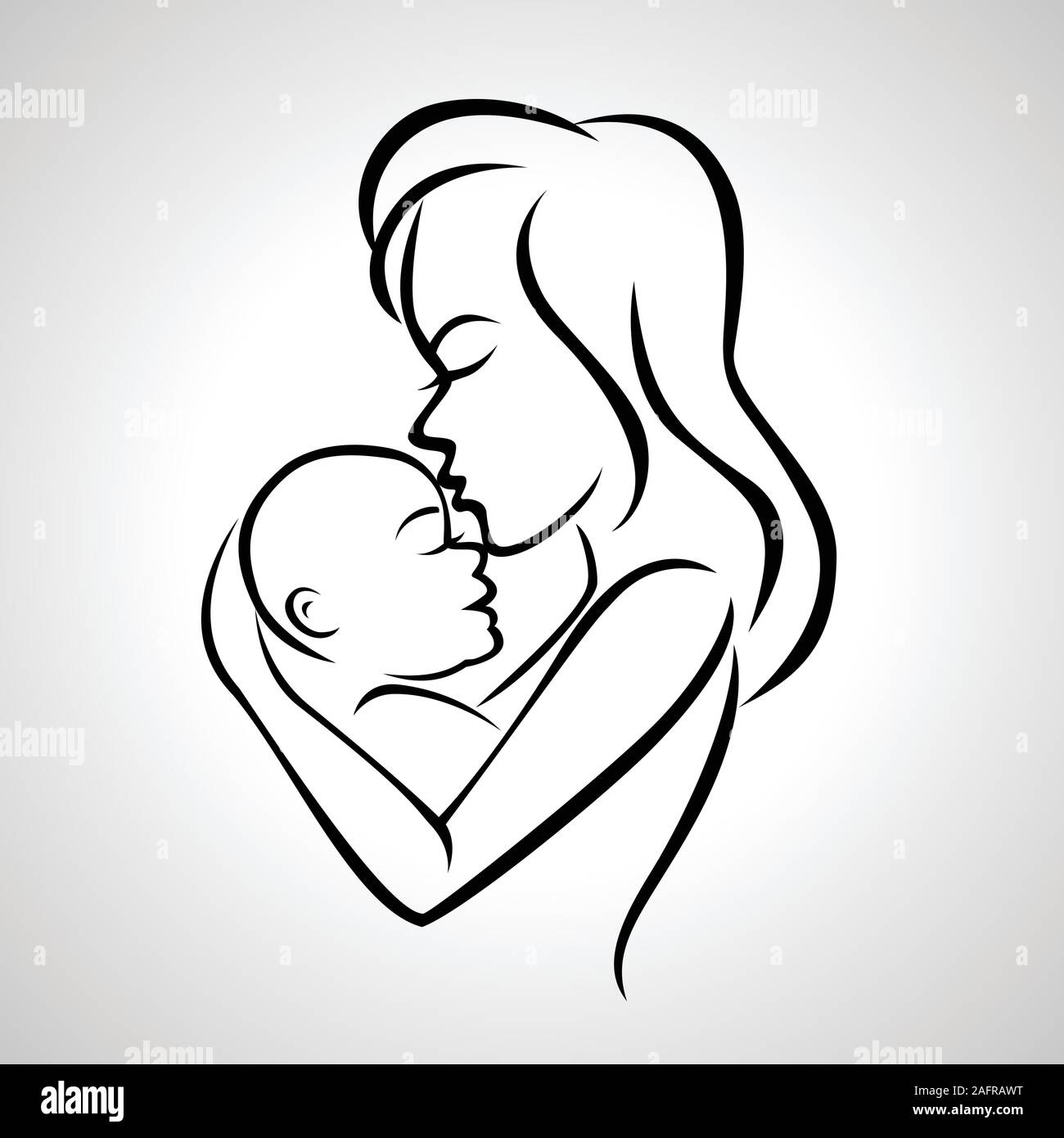 Mother and baby icon Stock Vector Image & Art - Alamy