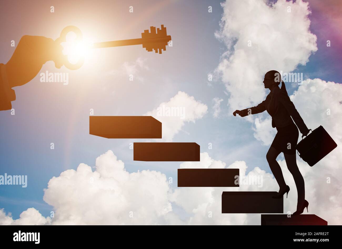 The concept with key to success illustration Stock Photo - Alamy