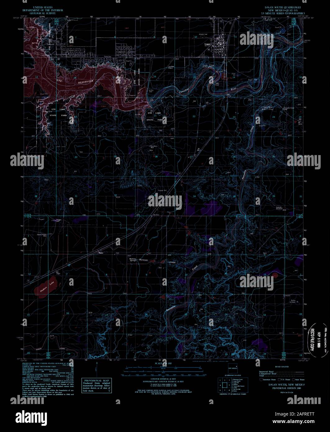 Map of logan new mexico hi-res stock photography and images - Alamy