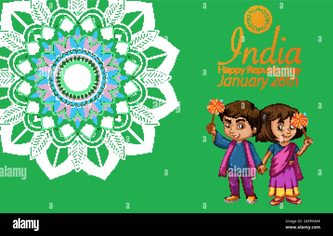 Public holiday poster design with happy kids illustration Stock Vector ...