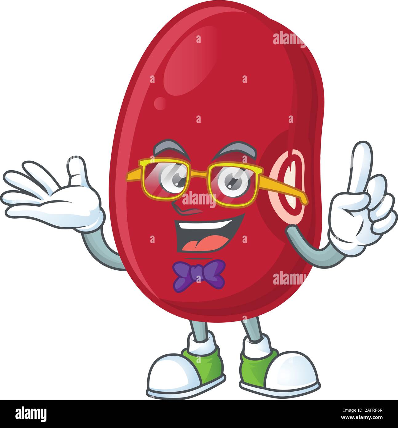 Super Cute Geek adzuki beans cartoon character design Stock Vector ...