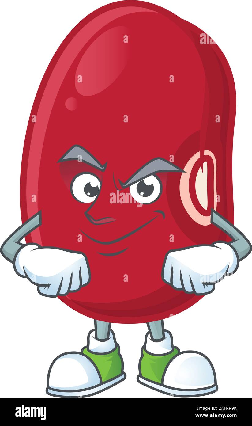 Adzuki beans mascot cartoon character style with Smirking face Stock ...