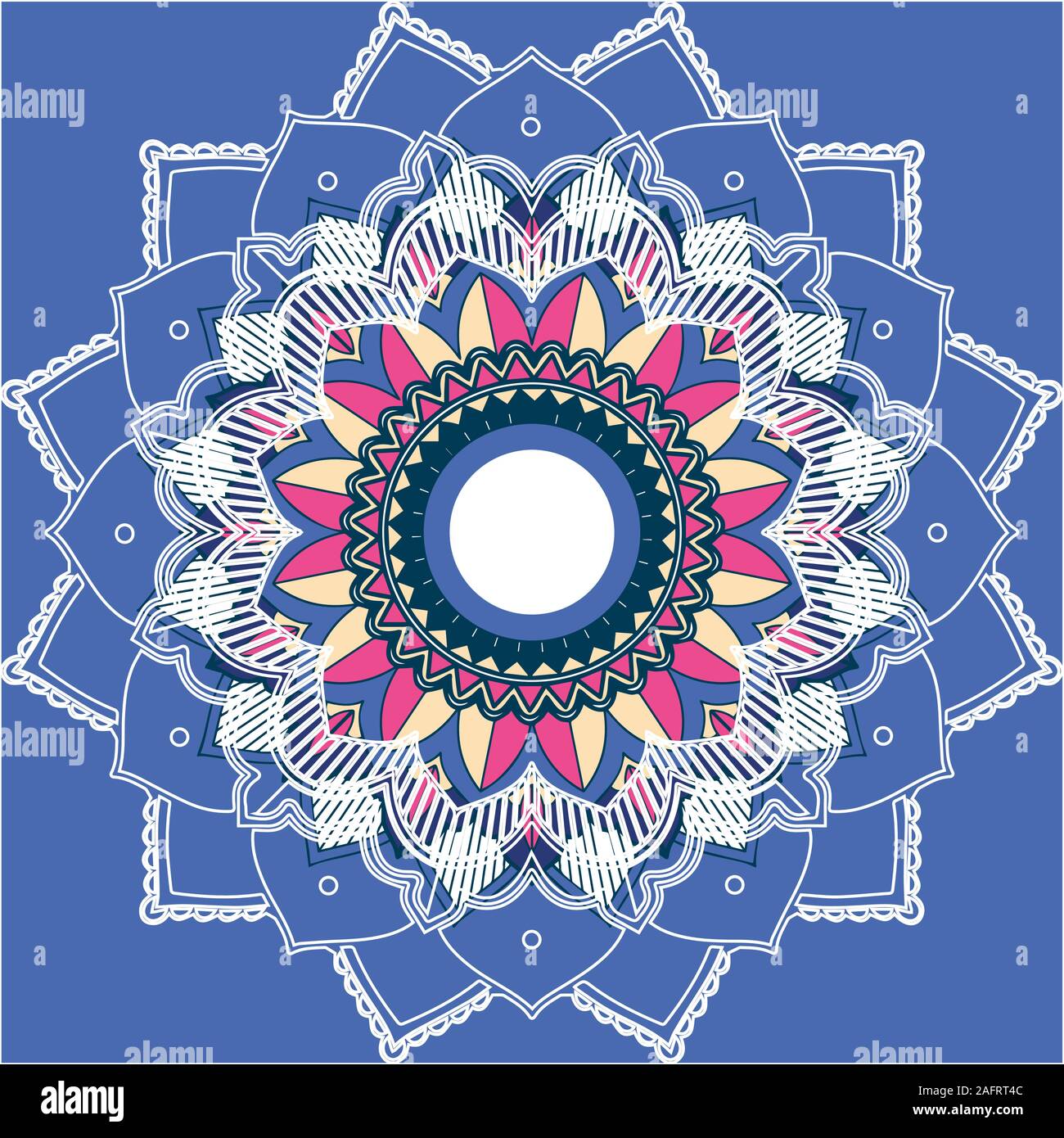 Mandala patterns on blue background illustration Stock Vector Image ...