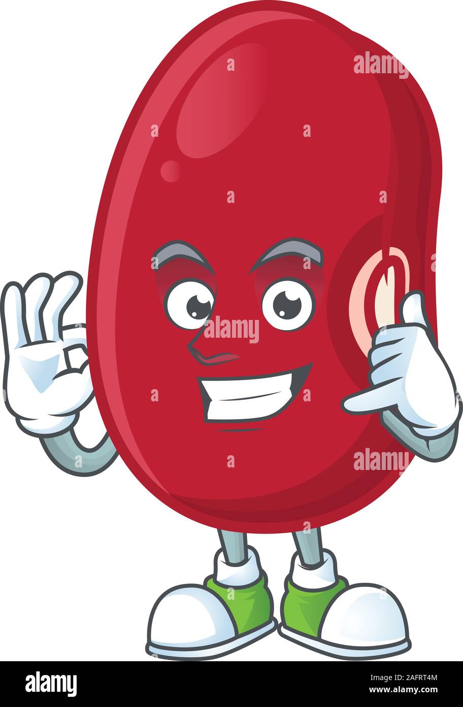 Call me cool adzuki beans cartoon character design Stock Vector Image ...
