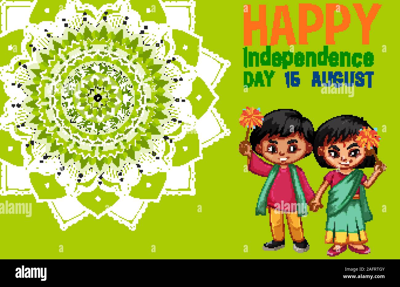 Public holiday poster design with happy kids illustration Stock Vector ...