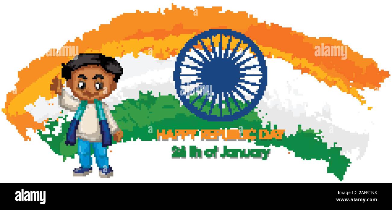 Public holiday poster design with happy kid illustration Stock Vector ...