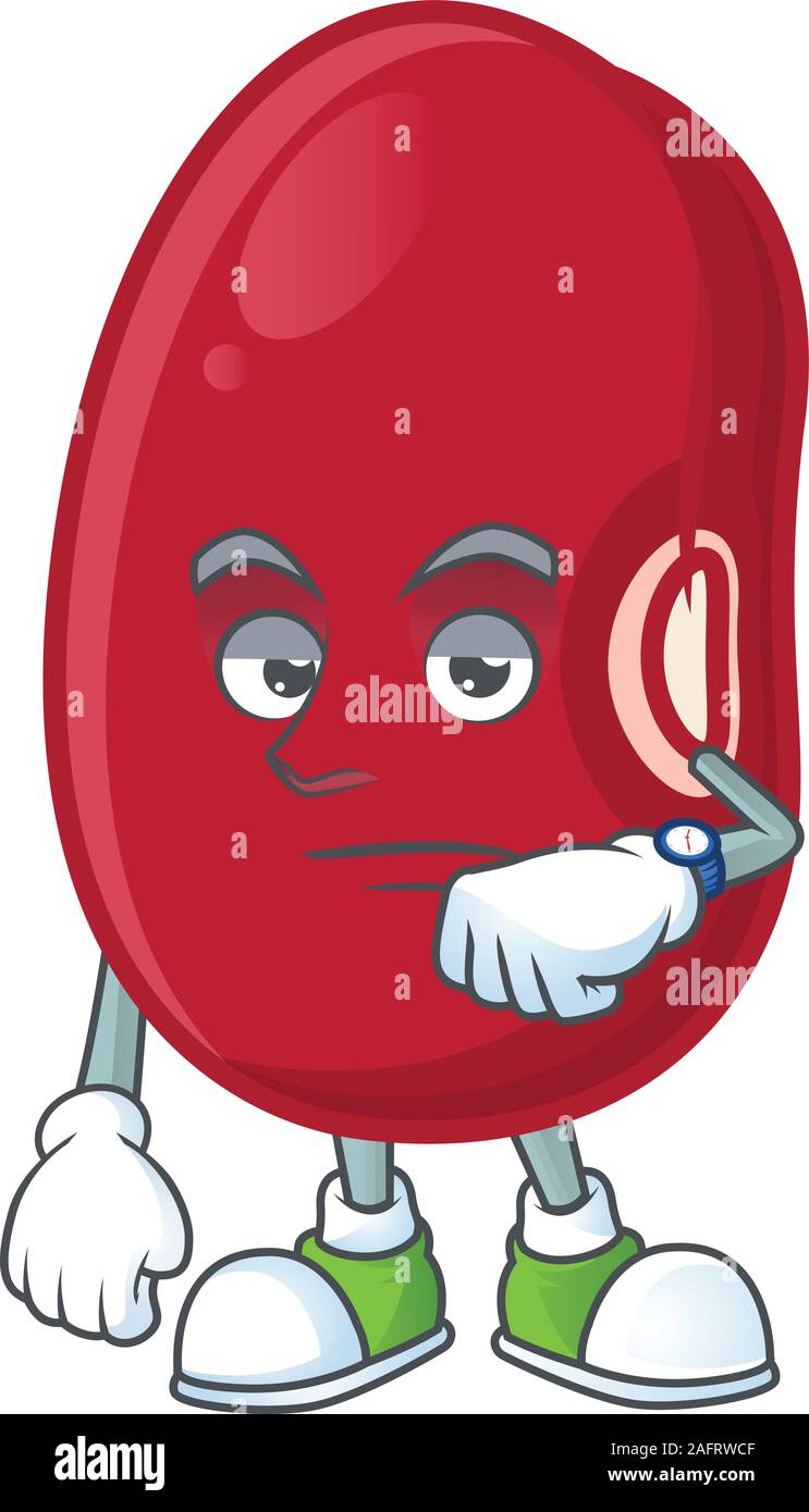 Picture of waiting adzuki beans on cartoon mascot style design Stock ...