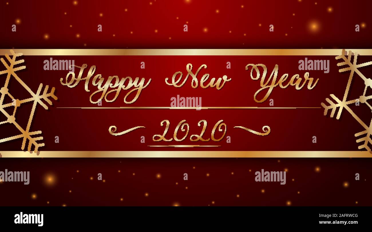Poster design for New Year 2020 illustration Stock Vector Image & Art ...