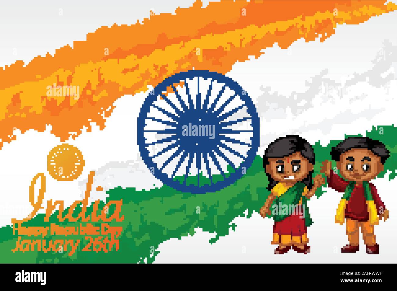 Public holiday poster design with happy kids illustration Stock Vector ...