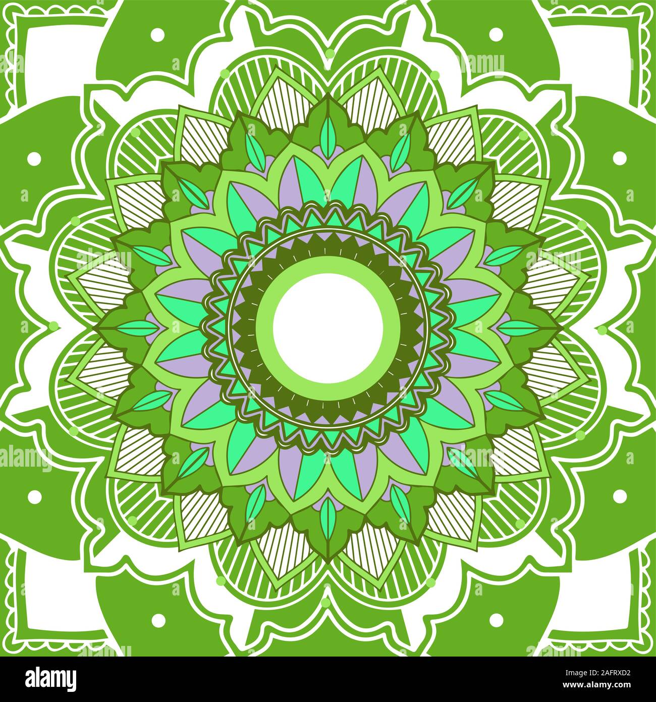 Mandala patterns on green background illustration Stock Vector Image ...