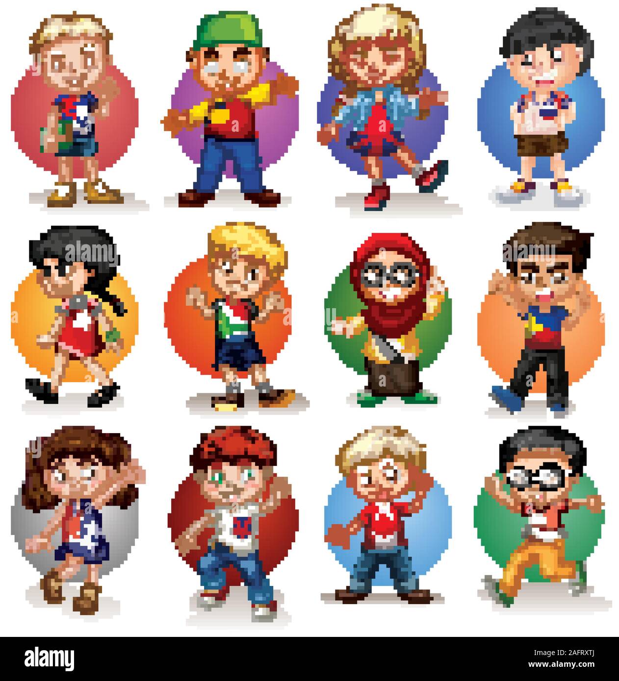 Many children from different countries illustration Stock Vector Image ...