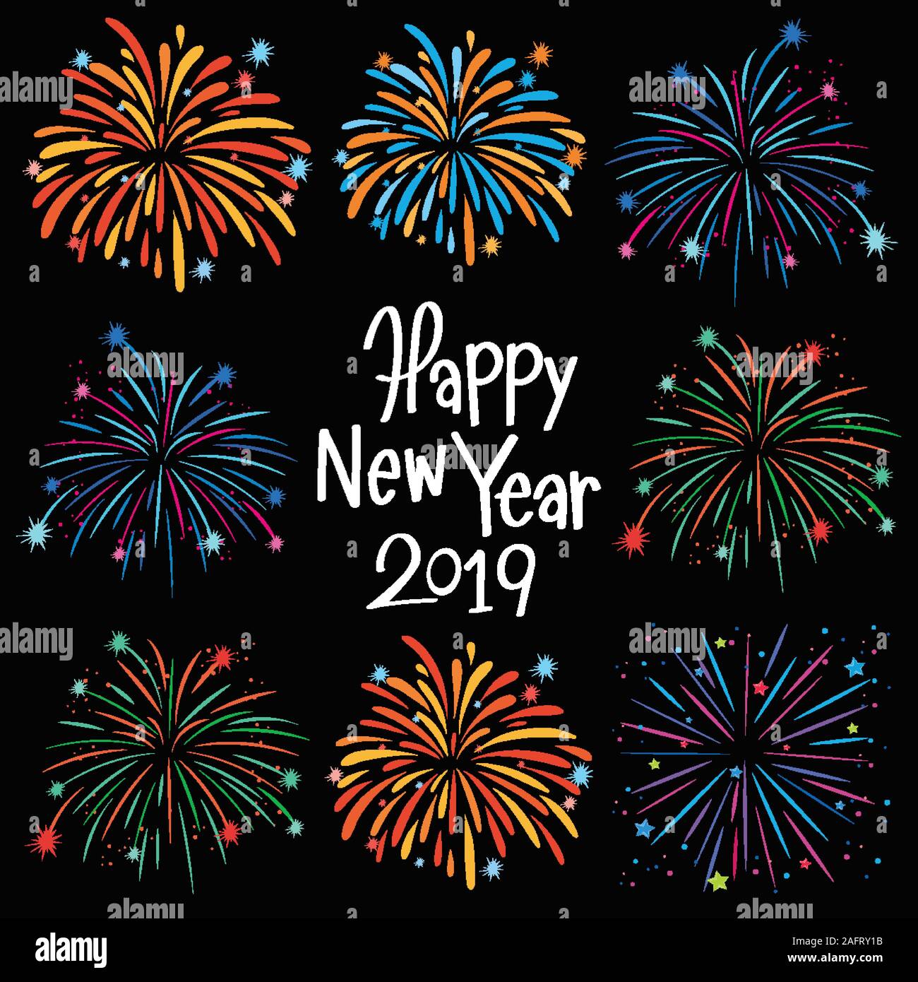 Poster design for New Year 2020 illustration Stock Vector Image & Art ...