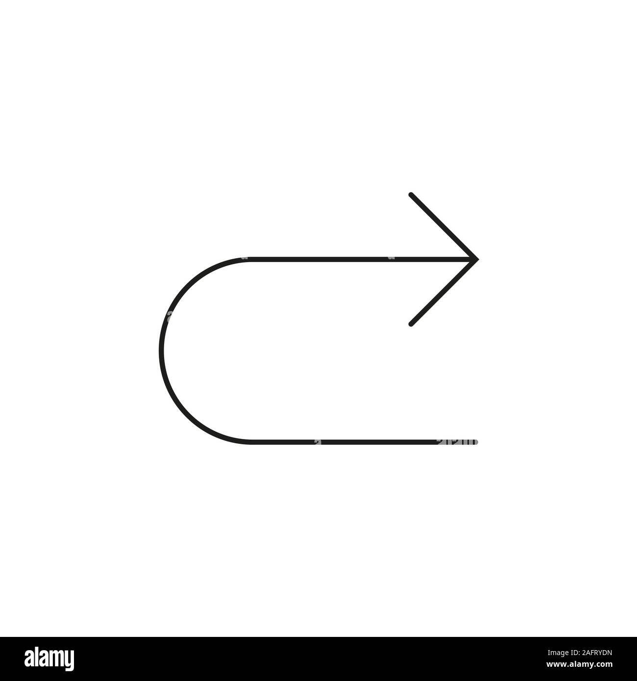 Curved Line Arrow