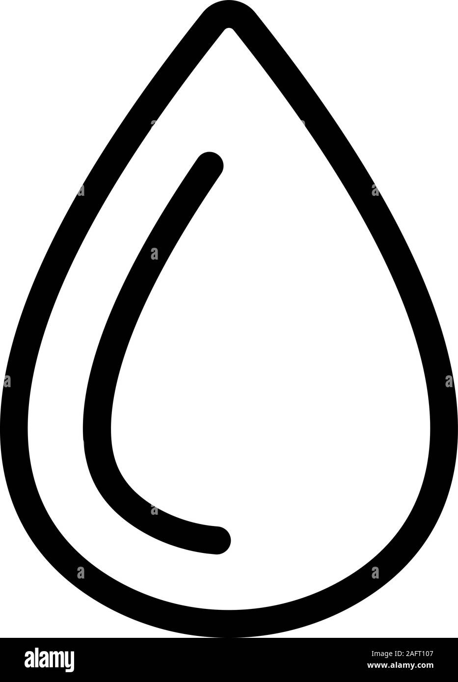 A drop of blood icon vector. Isolated contour symbol illustration Stock ...