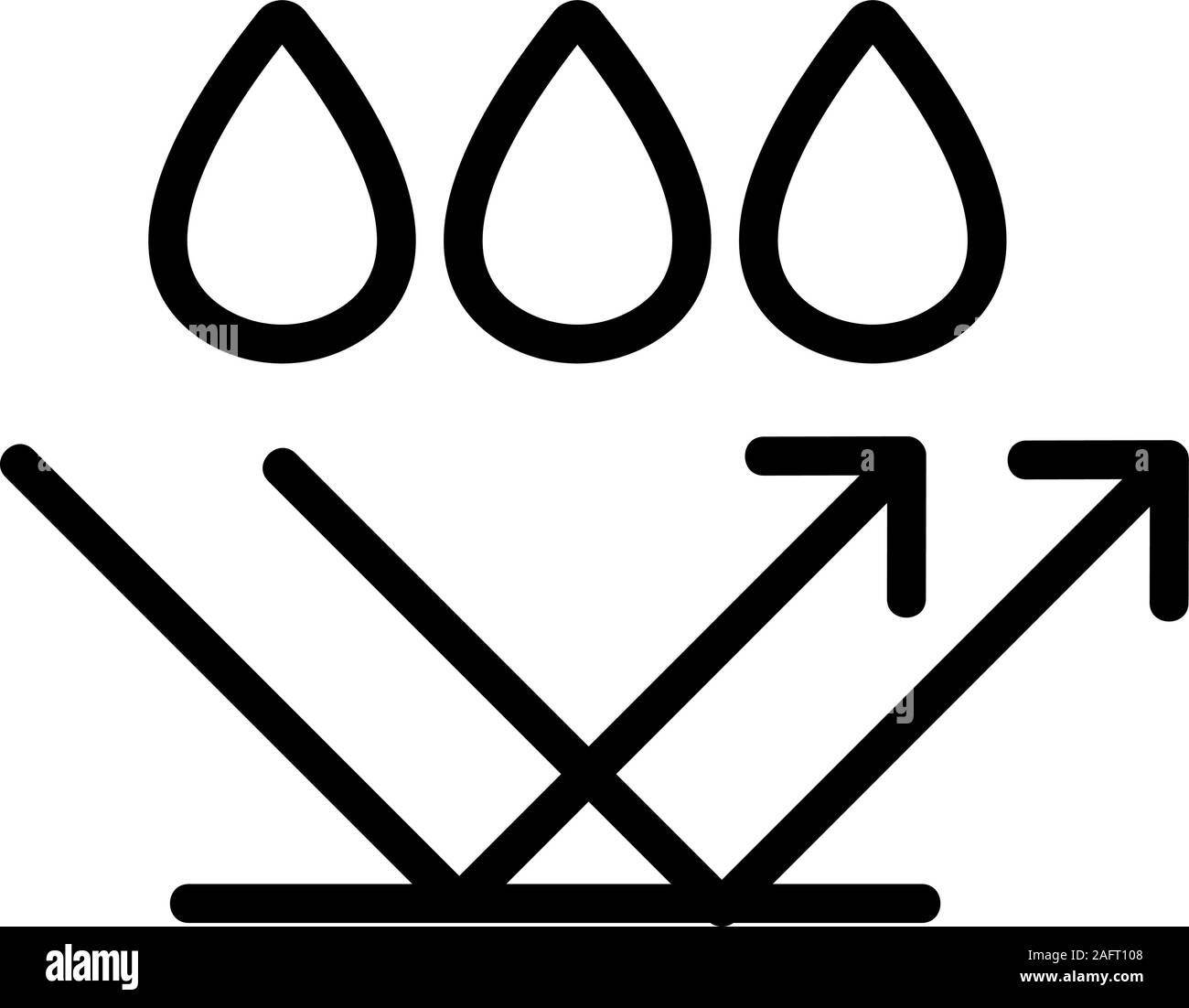 water-repellent vector icon. Isolated contour symbol illustration Stock ...