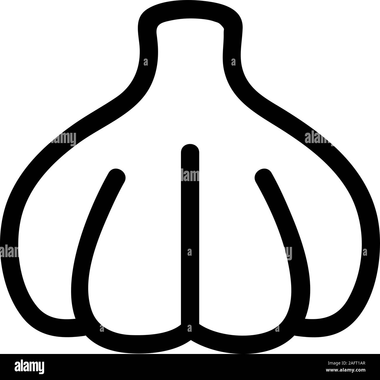 garlic icon vector. Isolated contour symbol illustration Stock Vector ...