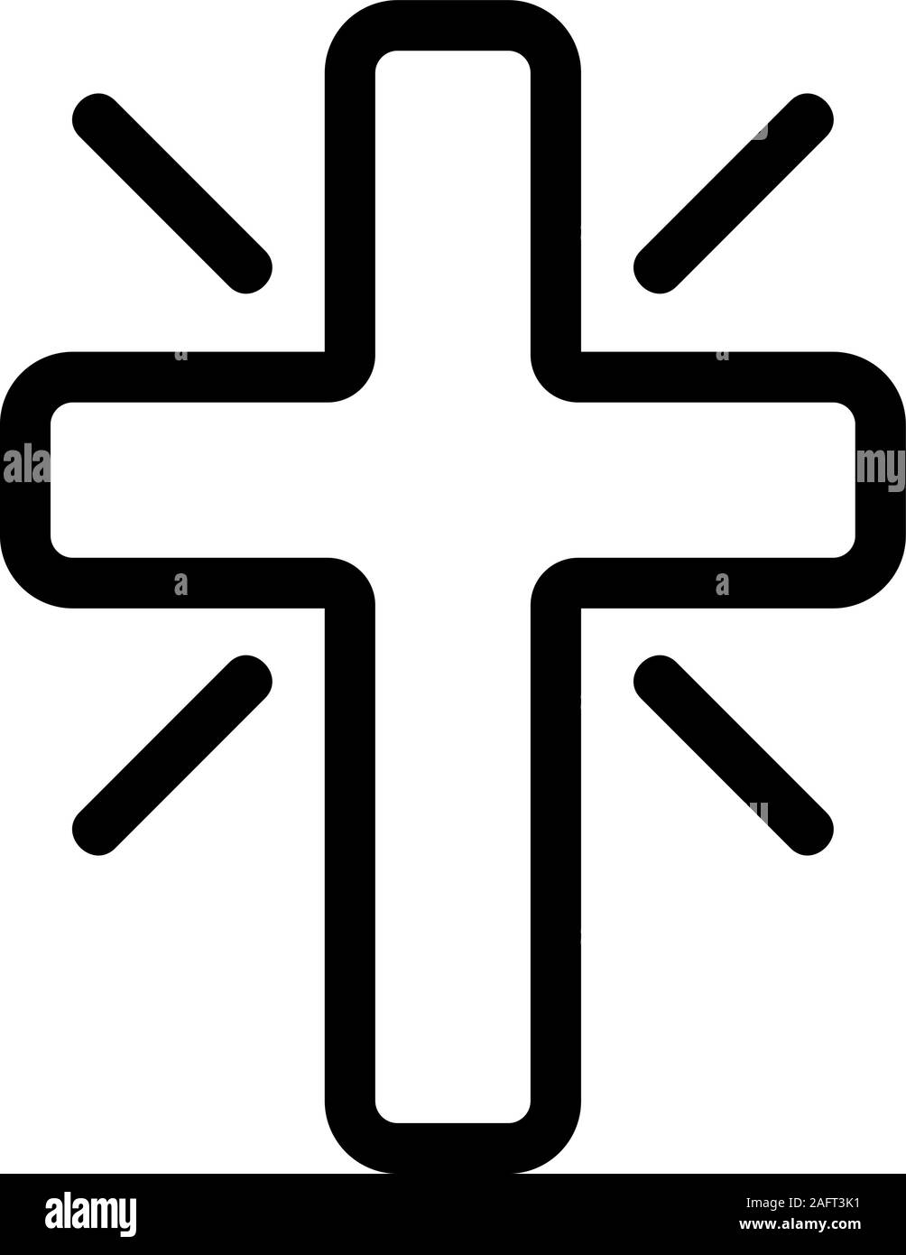 cross icon vector. Isolated contour symbol illustration Stock Vector ...