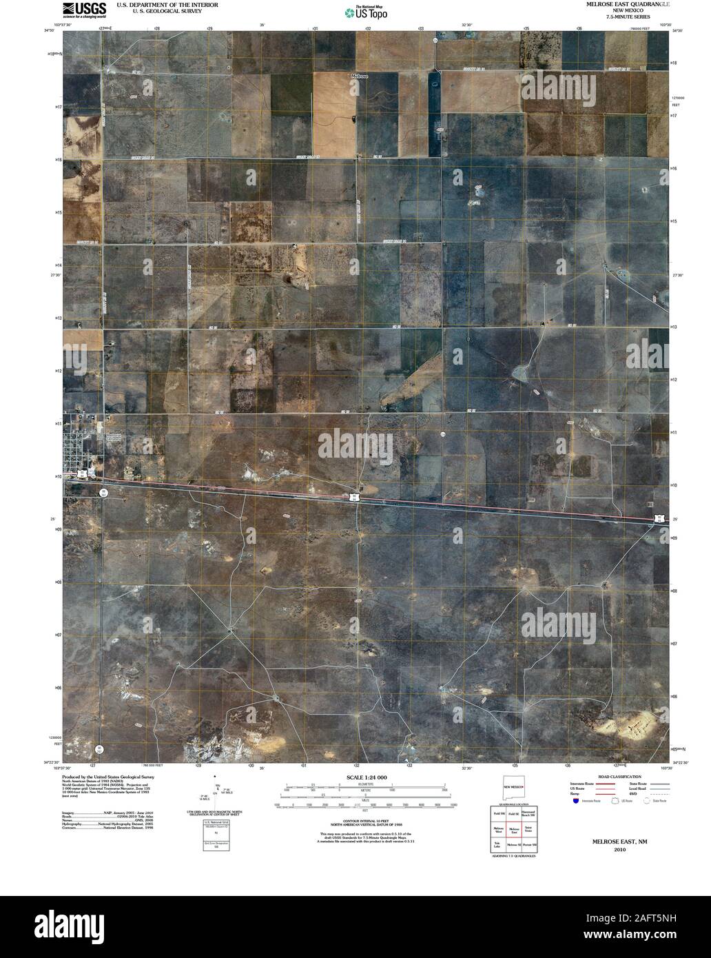 Map of melrose new mexico hi-res stock photography and images - Alamy