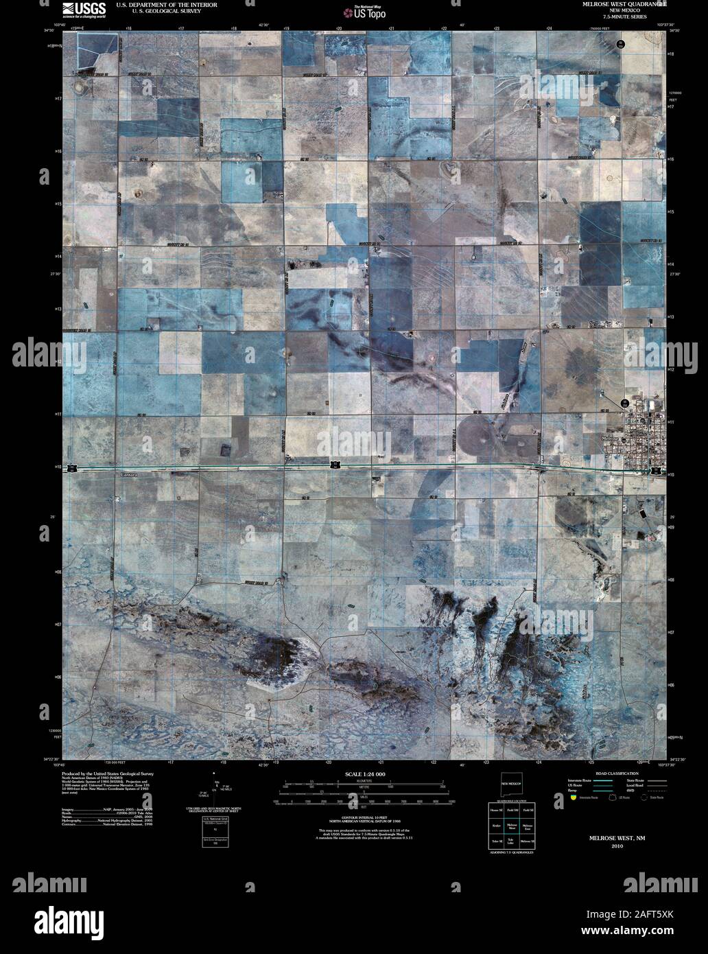 Map of melrose new mexico hi-res stock photography and images - Alamy