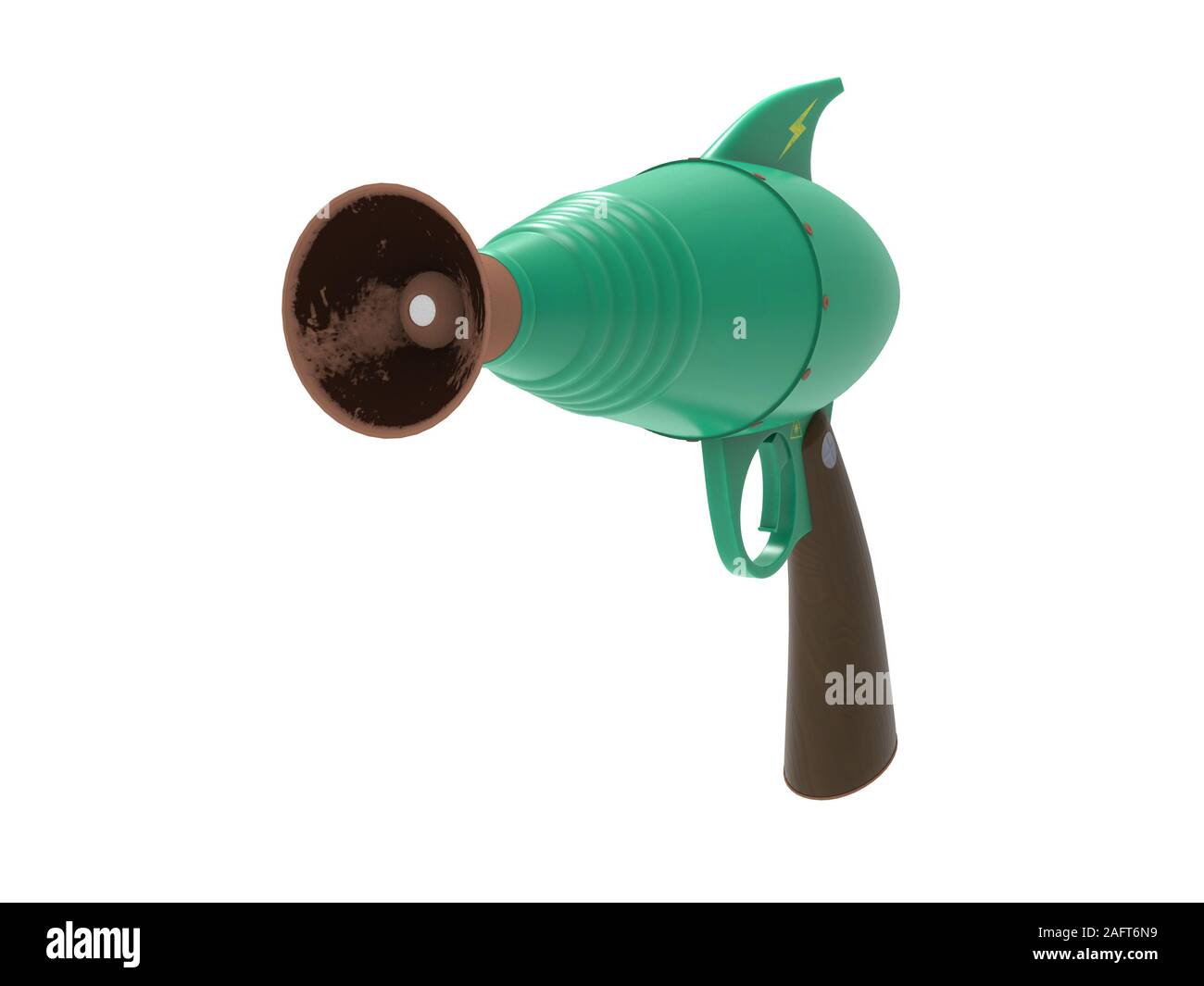 toy ray gun on solid background blaster pistol laser retro gun render ...