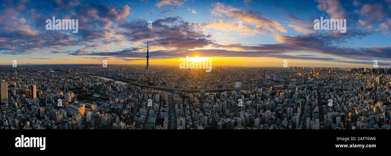 Aerial view of tokyo sky tree hi-res stock photography and images - Alamy