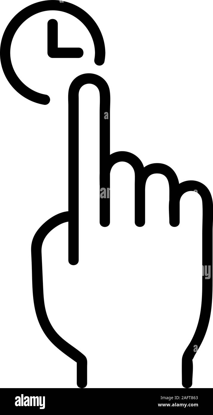 control on the touchscreen icon vector. Isolated contour symbol ...