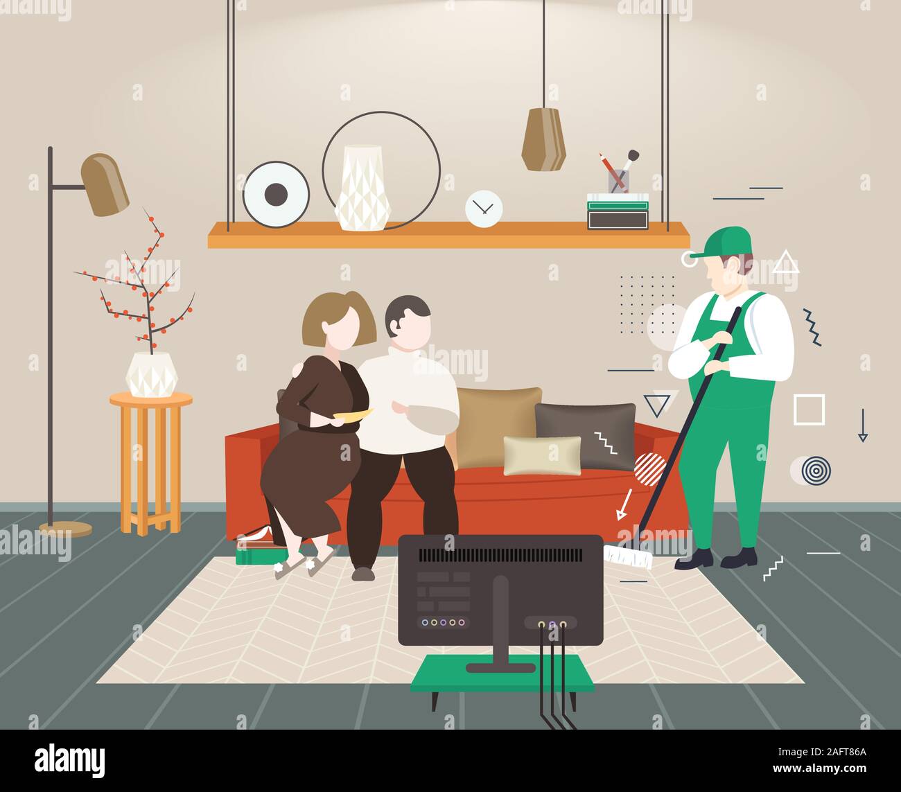 Man in overalls full length Stock Vector Images - Alamy