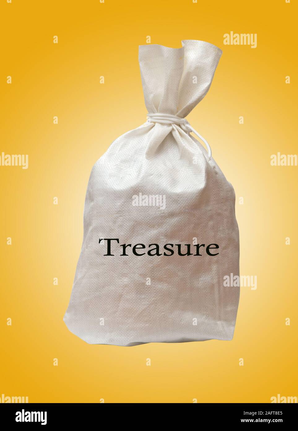 Bag with treasure Stock Photo - Alamy