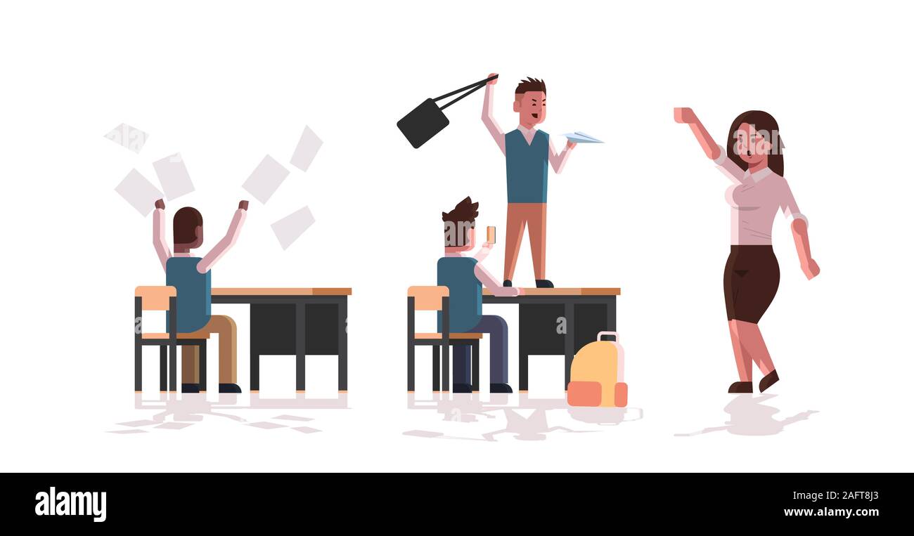 Aggressive behavior classroom Stock Vector Images - Alamy