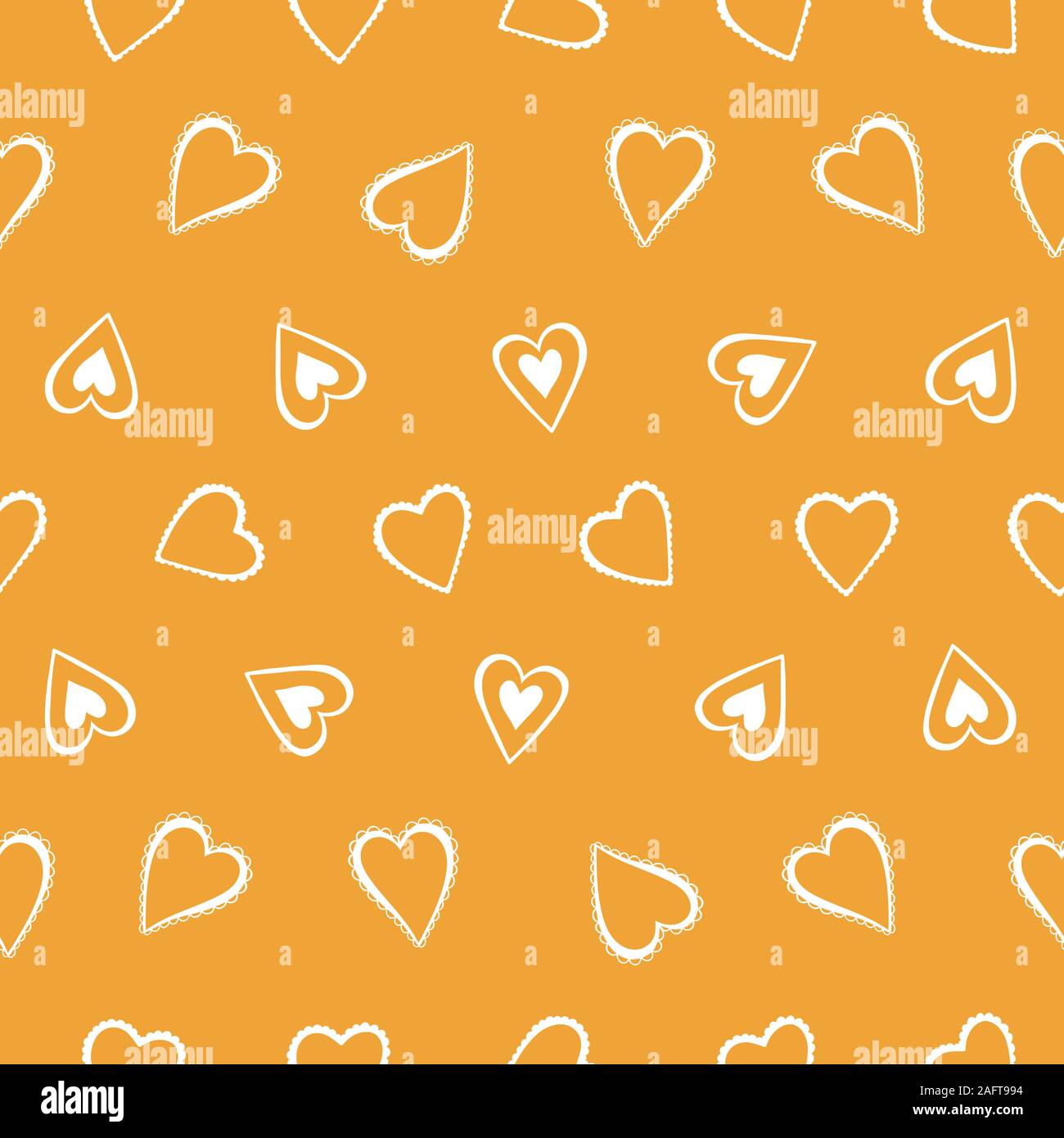 Vector yellow heart seamless repeat pattern background Stock Vector ...