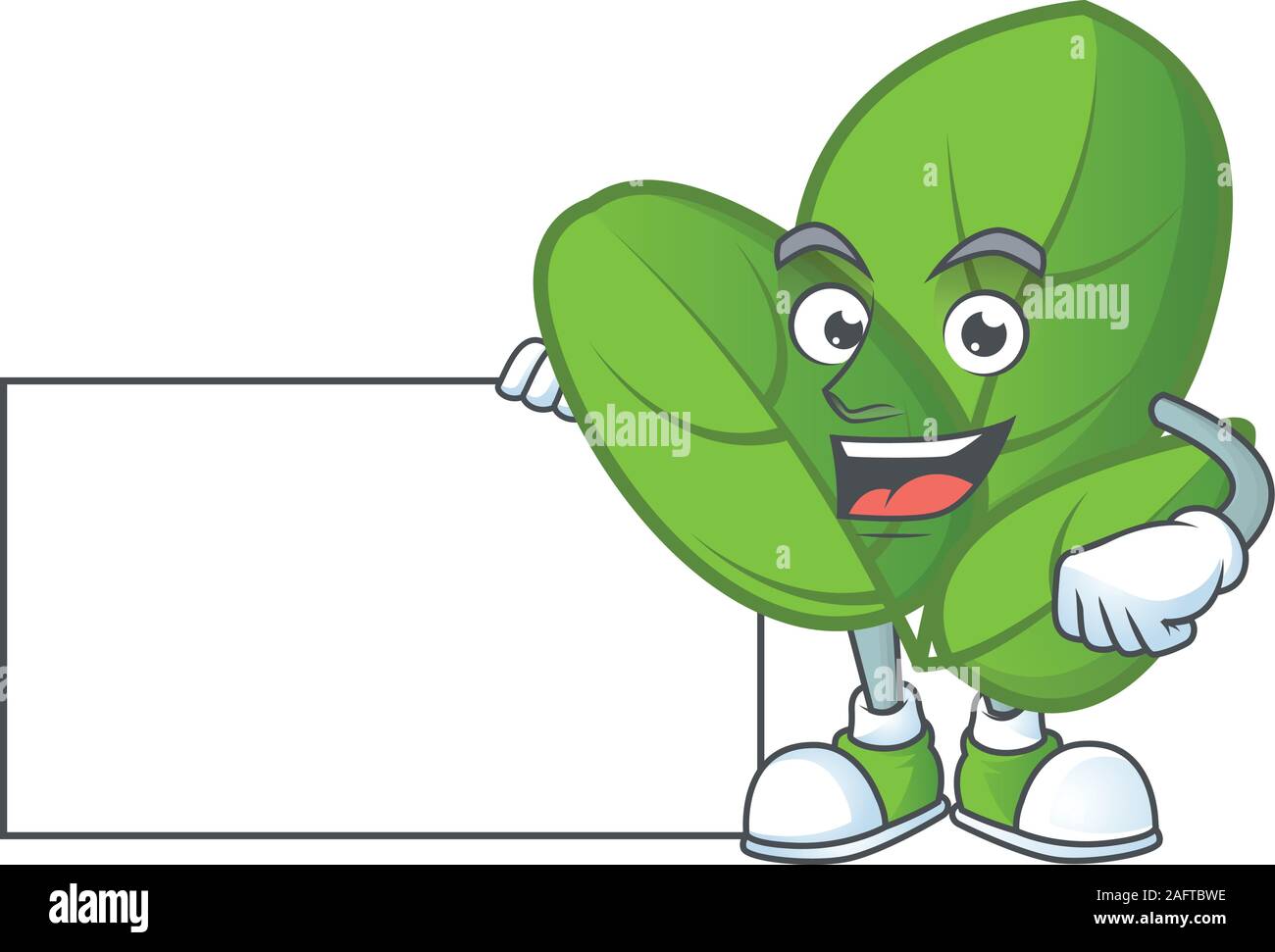 cute basil cartoon character with a board Stock Vector Image & Art - Alamy