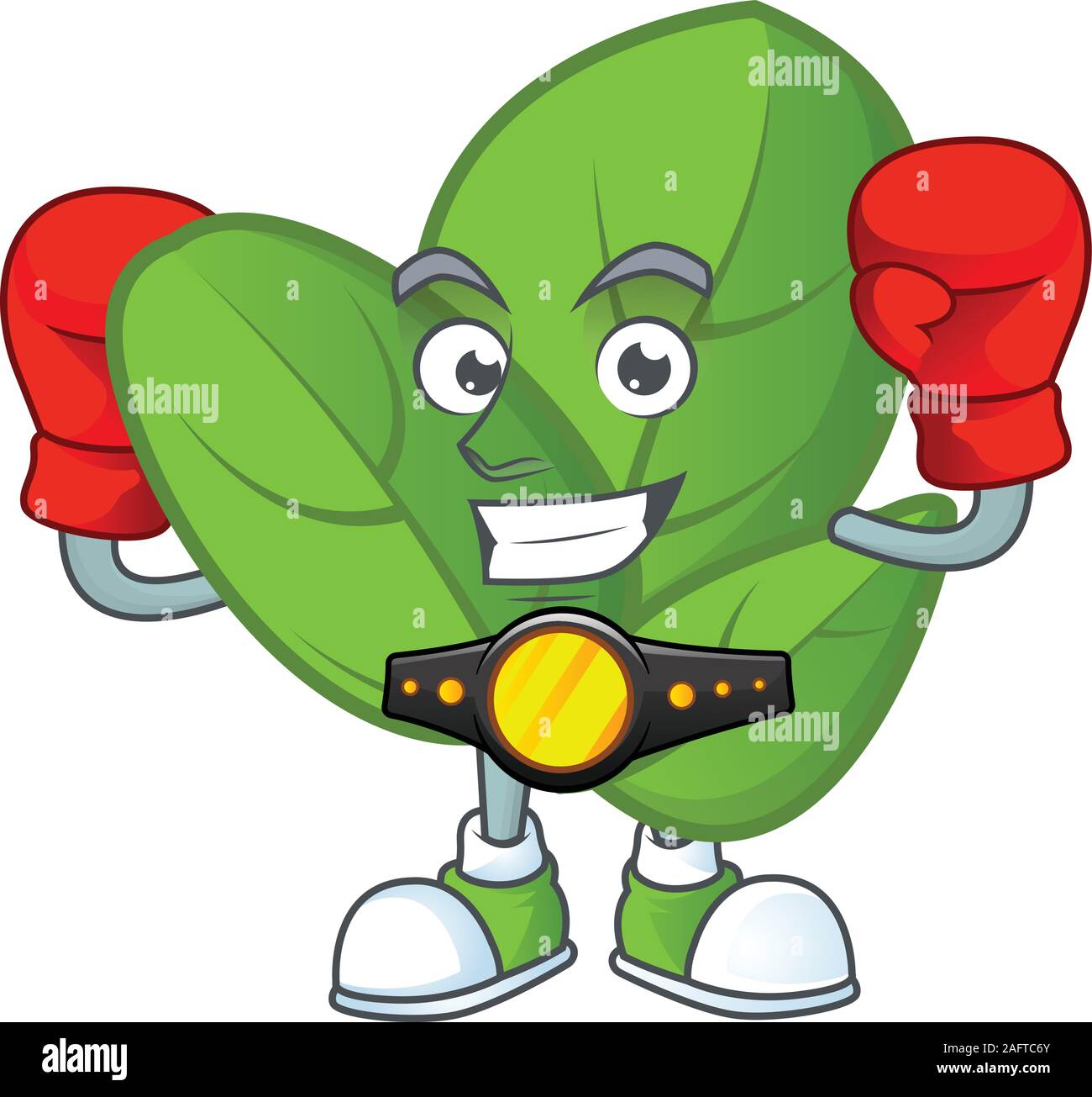 Funny Face Boxing basil cartoon character design Stock Vector Image ...