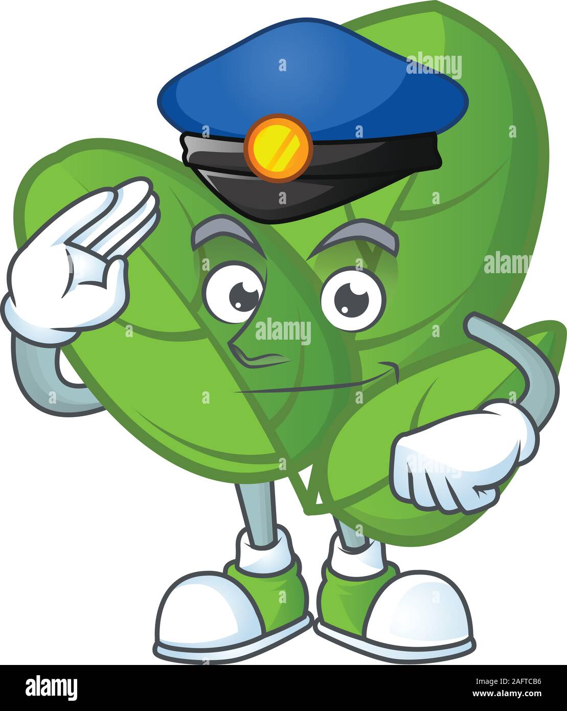 Basil Cartoon in character a Police officer costume Stock Vector Image ...