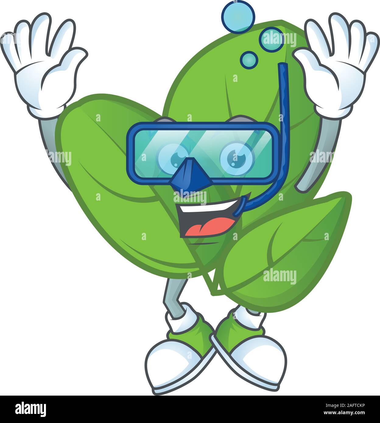 Funny basil mascot design with Diving glasses Stock Vector Image & Art ...