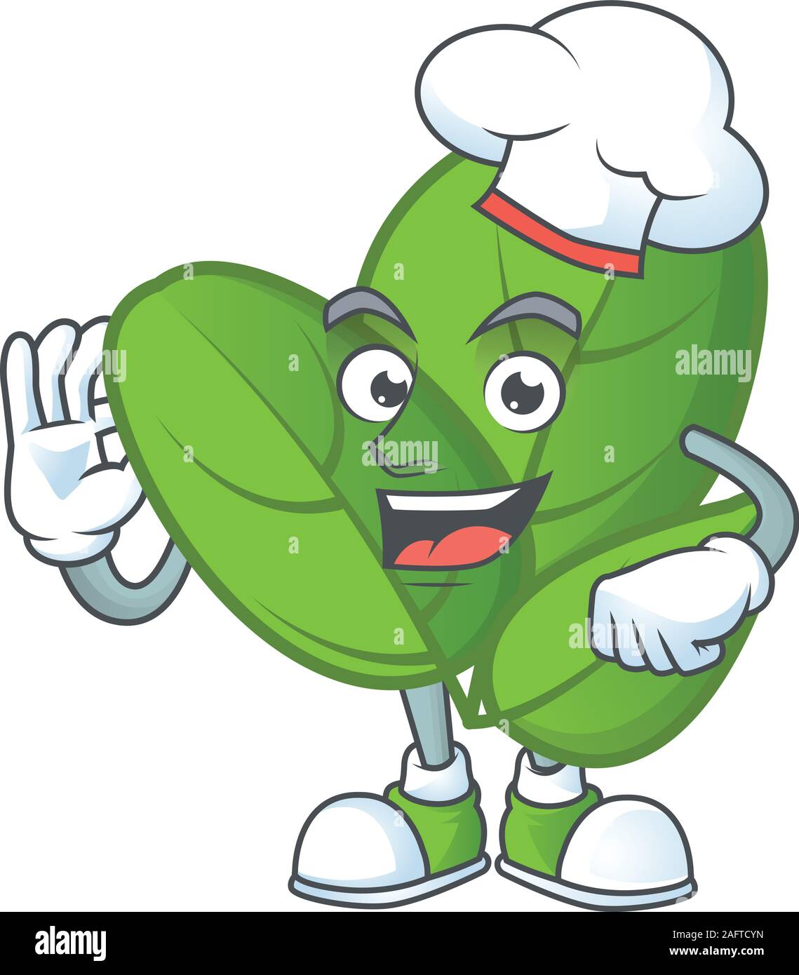 Smiley Face chef basil character with white hat Stock Vector Image ...