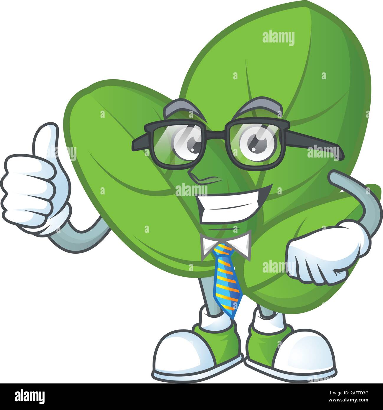 Cool Businessman basil cartoon character design style Stock Vector ...