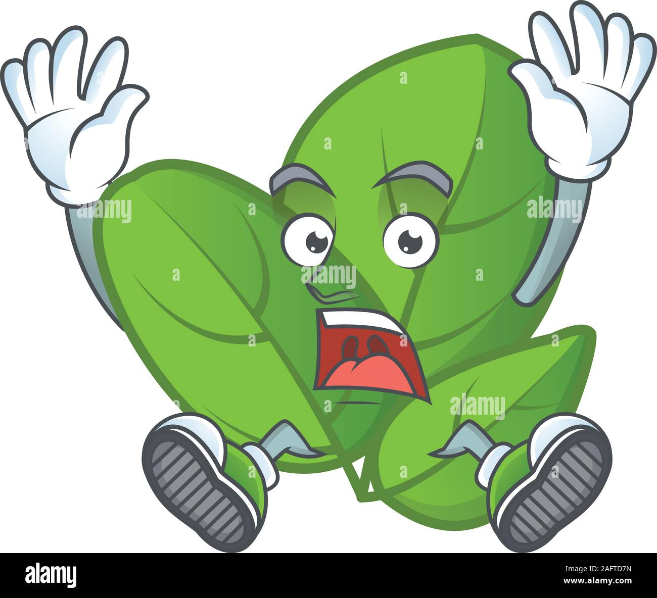 Cartoon character of basil style with shocking gesture Stock Vector ...
