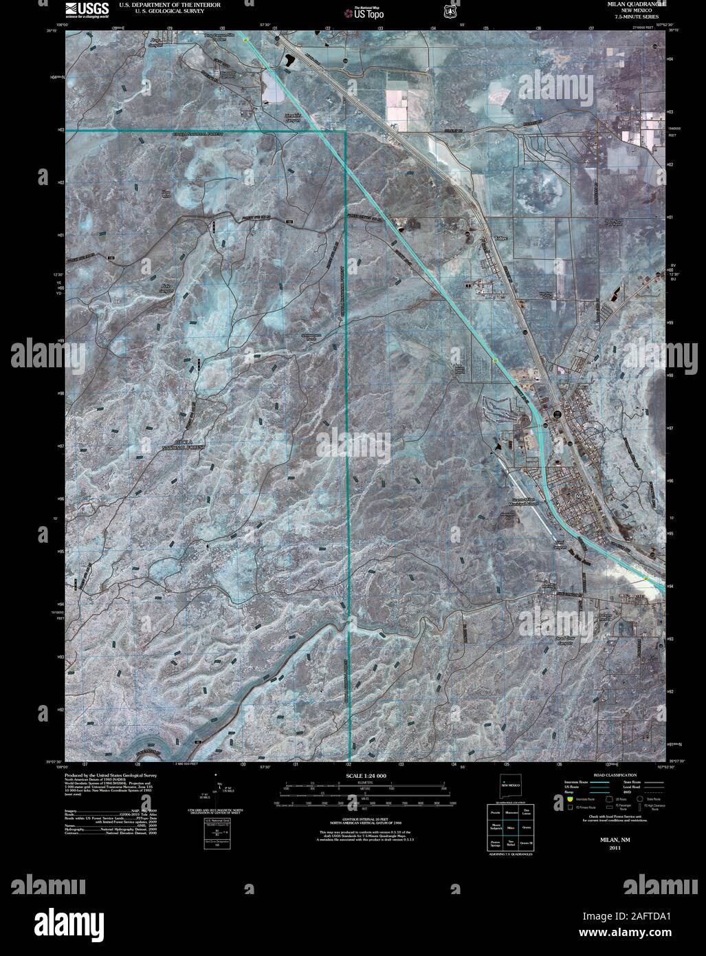 Milan new mexico map hi-res stock photography and images - Alamy