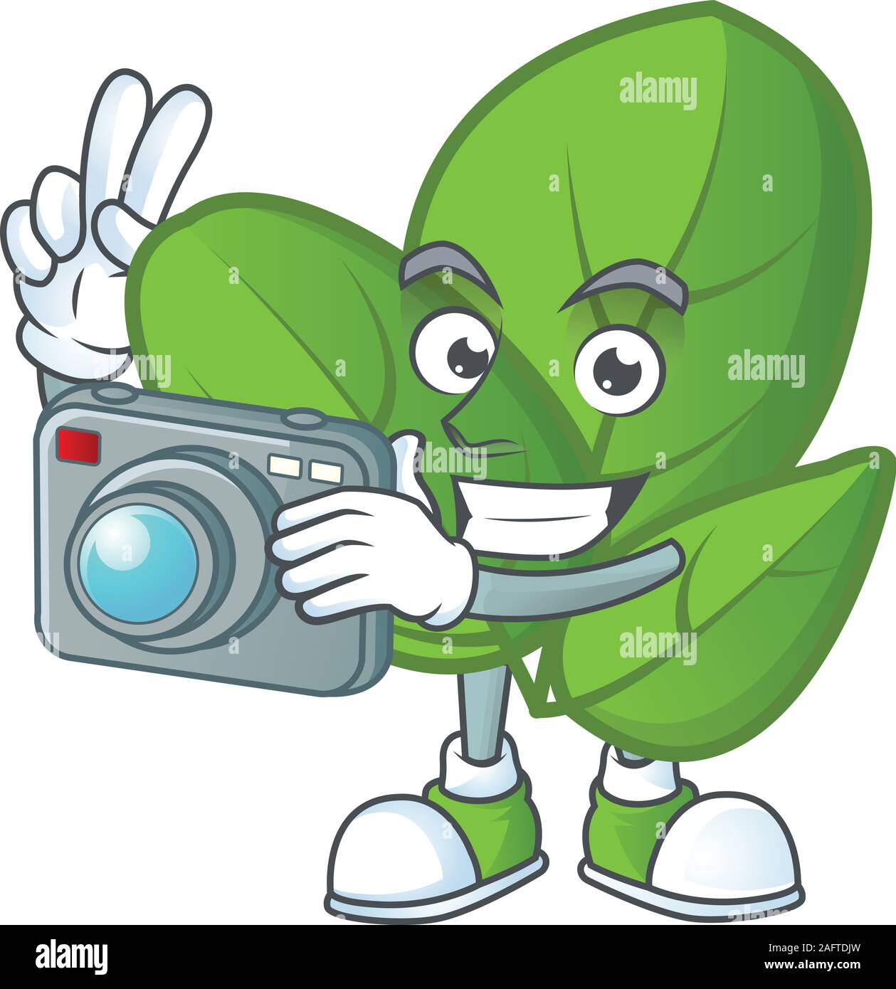 Smart Photographer basil cartoon mascot with a camera Stock Vector ...