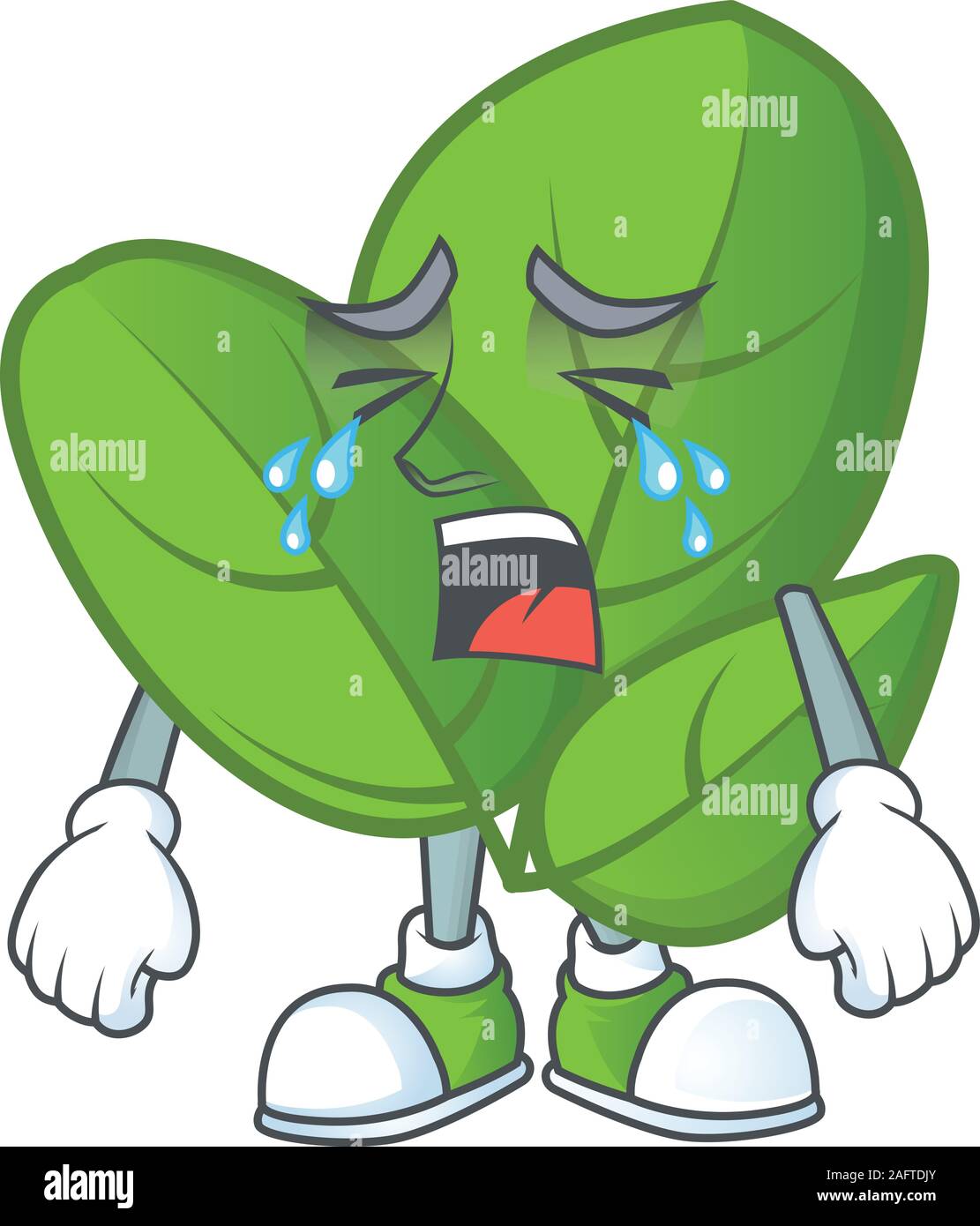 Sad Crying gesture basil cartoon character style Stock Vector Image ...