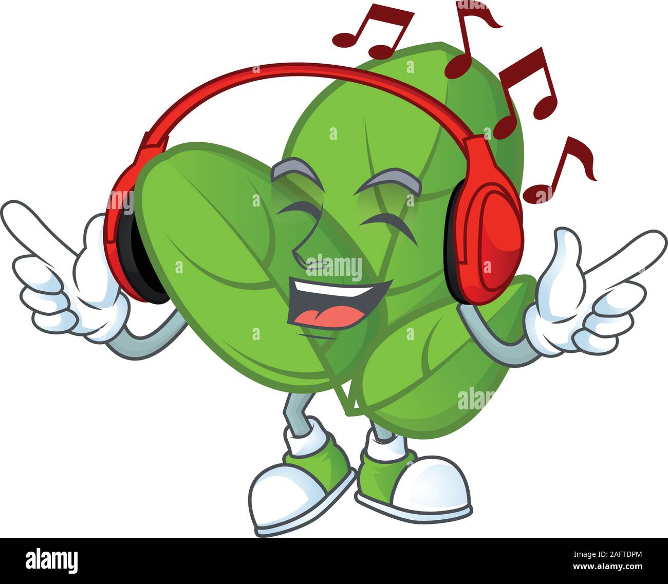 Singing and Listening music basil cartoon character Stock Vector Image ...