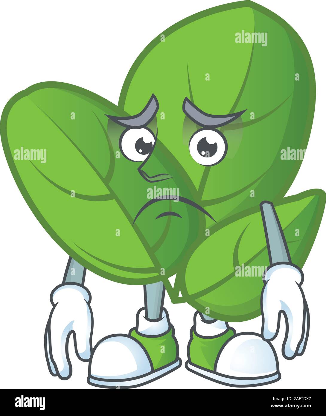 Afraid basil Cartoon character mascot design style Stock Vector Image ...