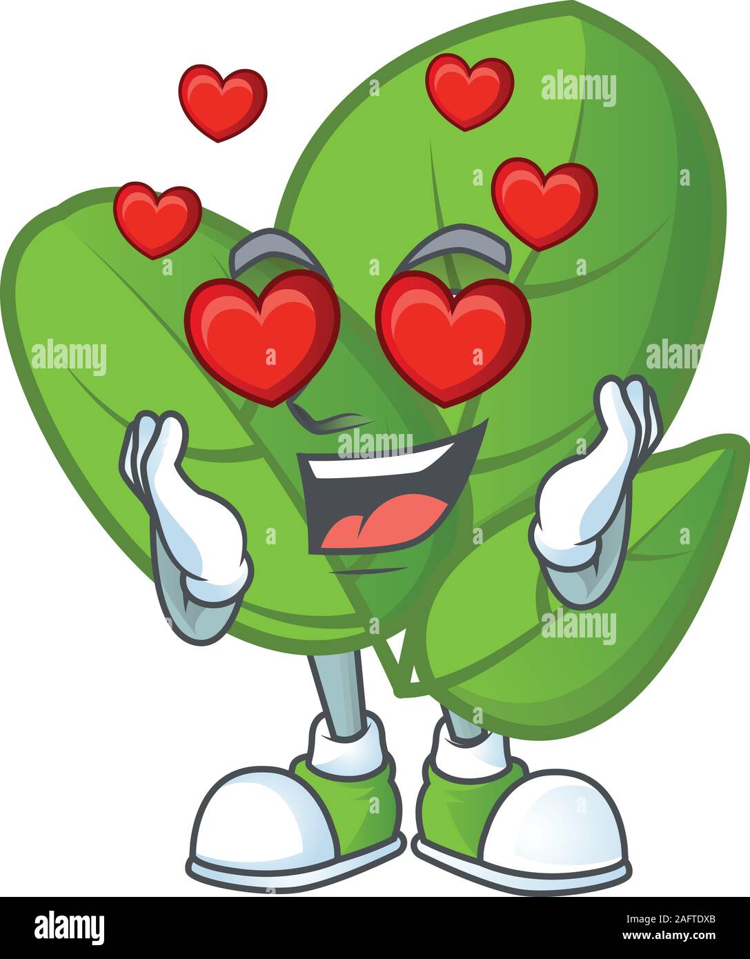 Super cute Falling in love basil cartoon character Stock Vector Image ...
