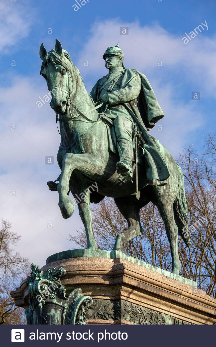 Statue of Ernst II, brother of Prince Albert, in Coburg, Germany Stock ...