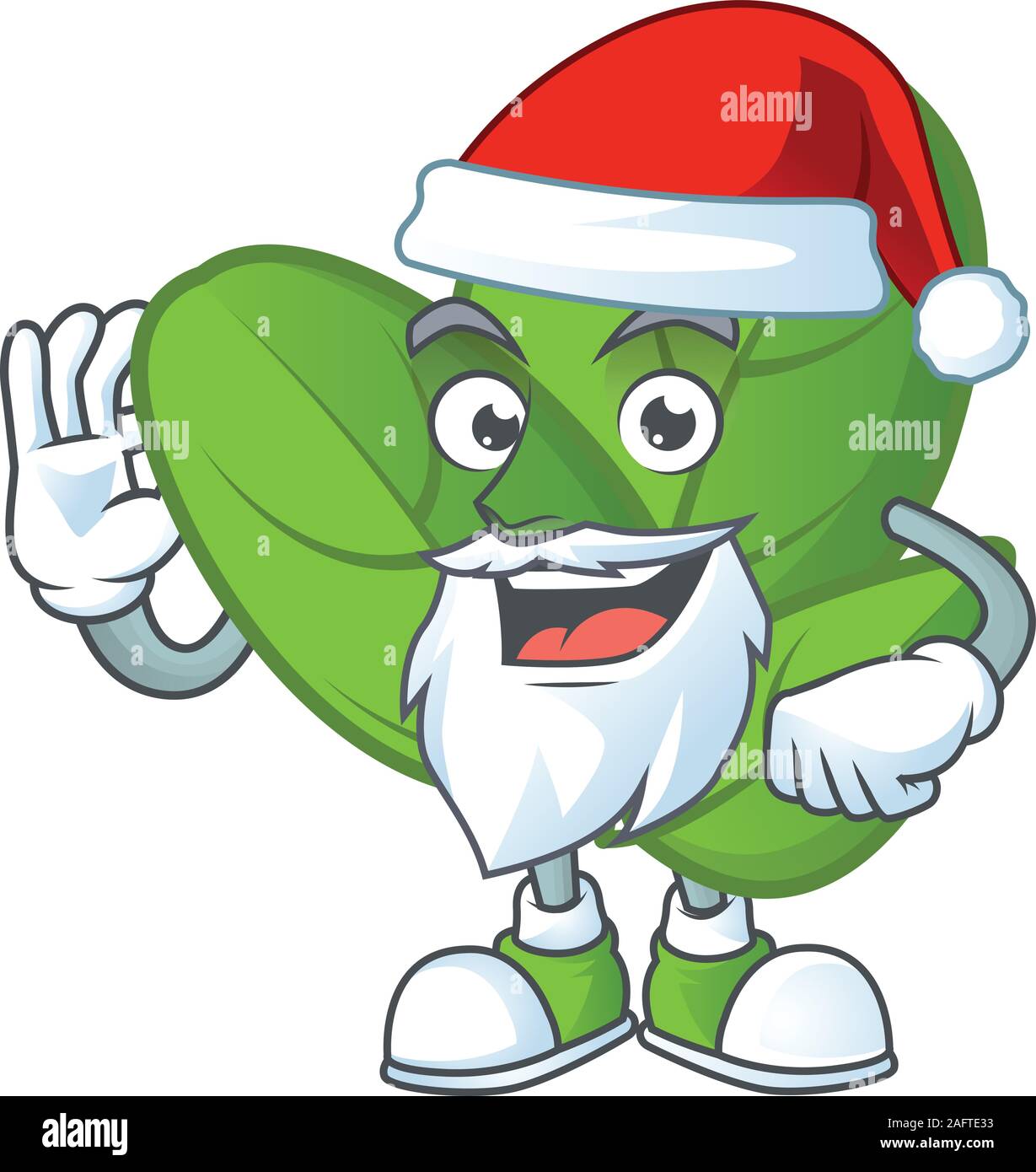 Happy basil in Santa costume mascot style Stock Vector Image & Art - Alamy