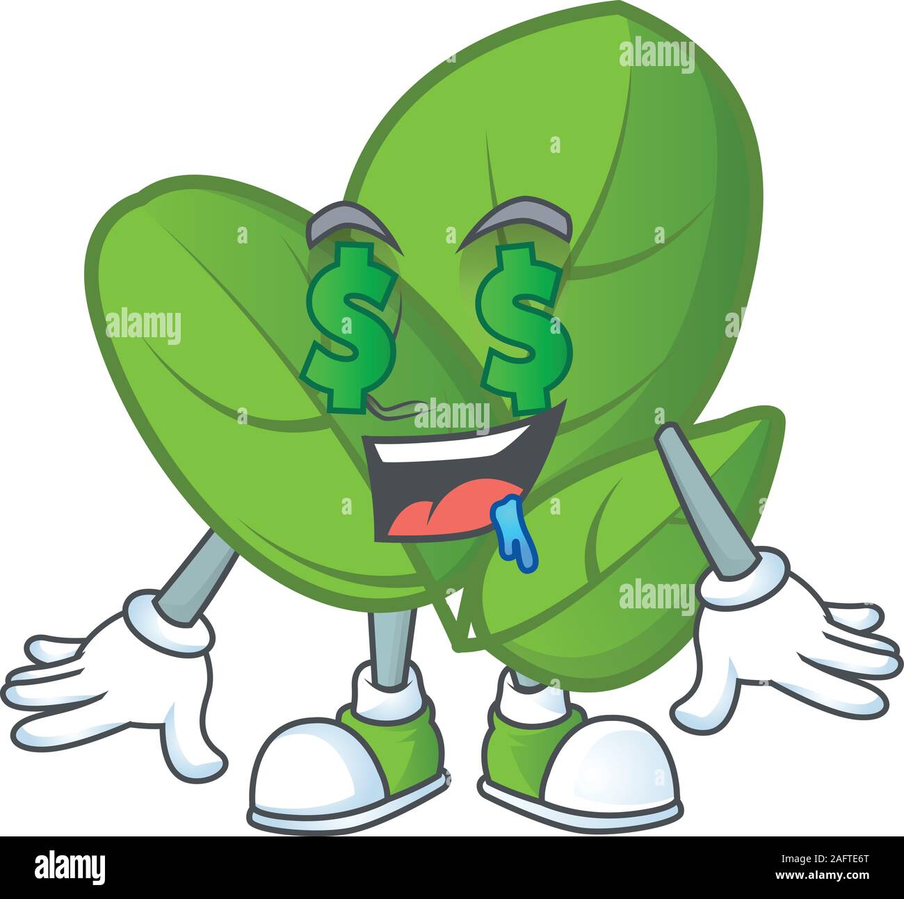 Cute basil with Money eye cartoon character design Stock Vector Image ...