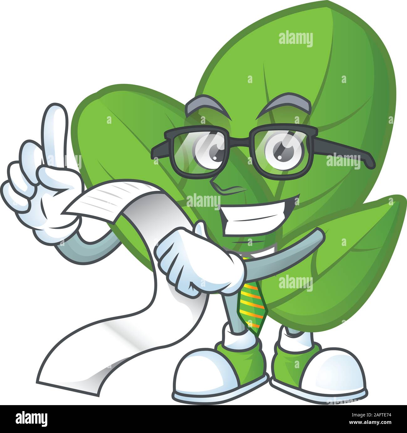 Funny face basil cartoon with menu ready to serve Stock Vector Image ...